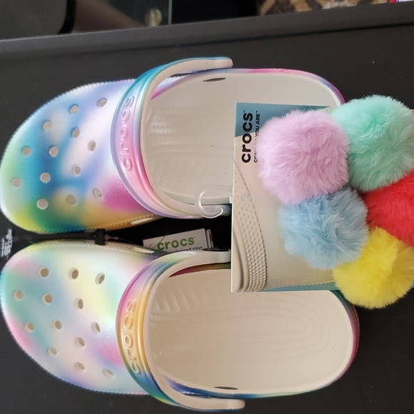 CROCS | Shoes | Crocs New With Tags Matching Jibbetz Charms Included ...